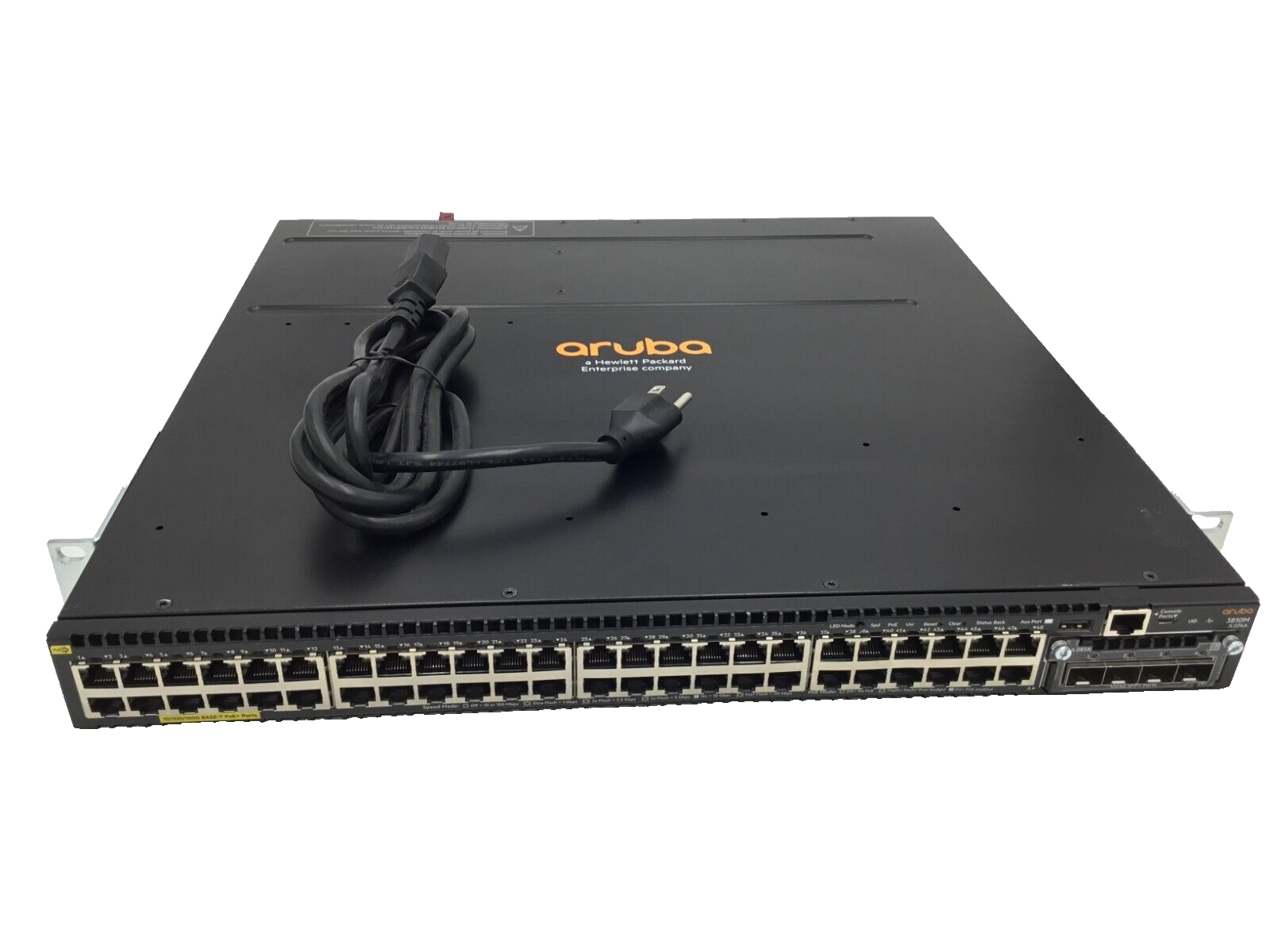 Aruba JL074A HP 3810M 48G PoE+ Switch w/ JL087A Power Supply JL083A ...