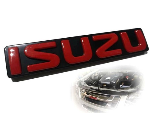 LOGO FRONT RED * ISUZU * EMBLEM FOR ISUZU DMAX D-MAX 2003 -2011 LOGO ...