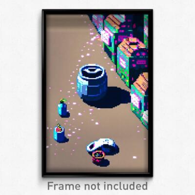 Pixel Art Poster - Tidy Waste (8 Bit Psychedelic Trippy Weird Video ...