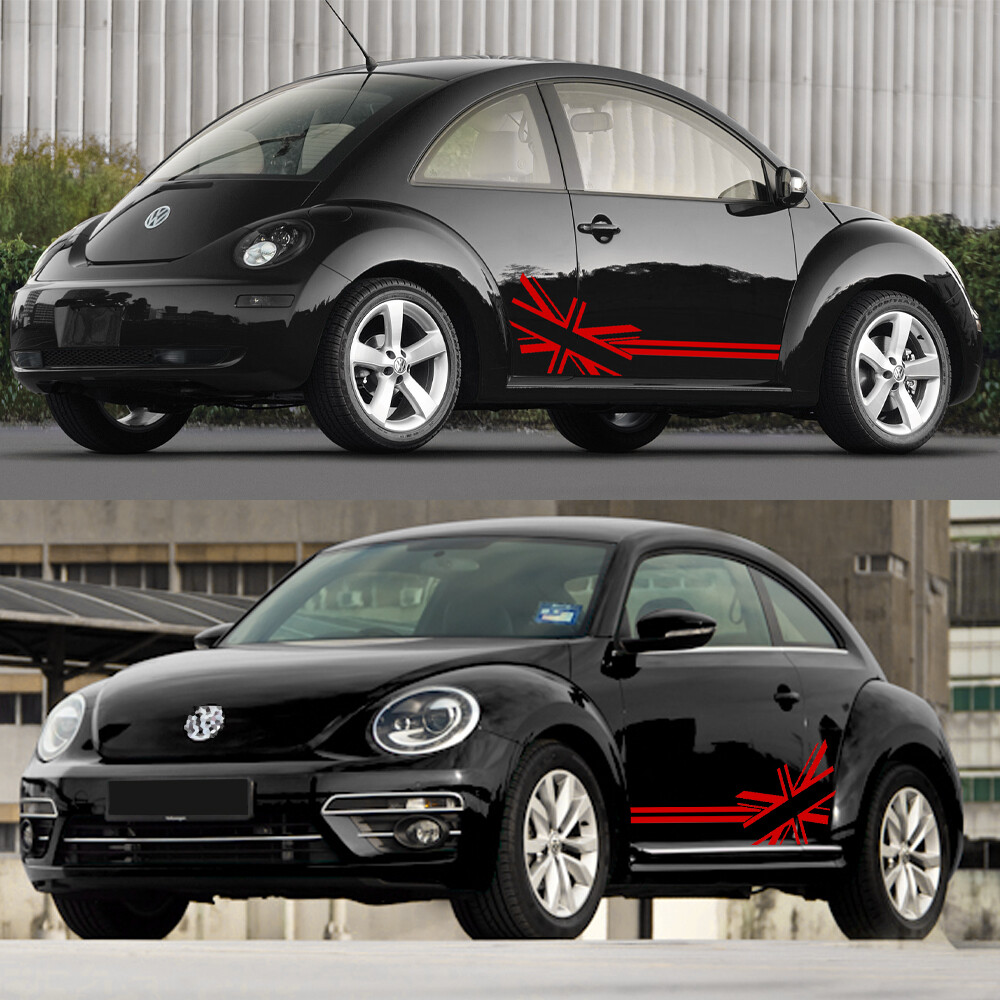 For MINI Cooper VW Beetle Etc Red Britain Element Car Side Decal ...