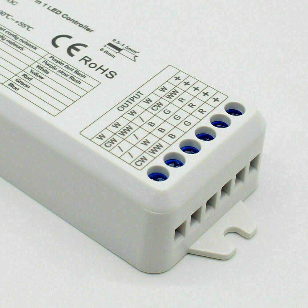 5in1 Tuya WiFi Bluetooth Zigbee Led Controller 12V 24V f DIM CCT RGB ...