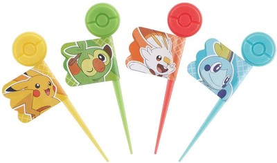 Pokemon Lunch Picks 12 pieces Pikachu Wash and use many times Scorbunny ...