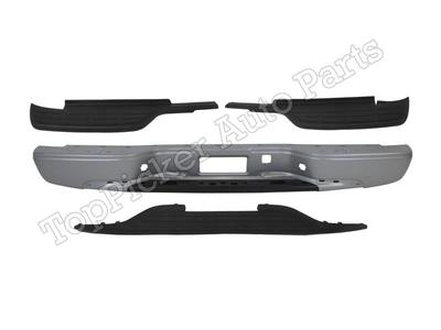 Rear Bumper Silver Bar Hitch Top Lower Pad For 99-07 Silverado 2500HD ...