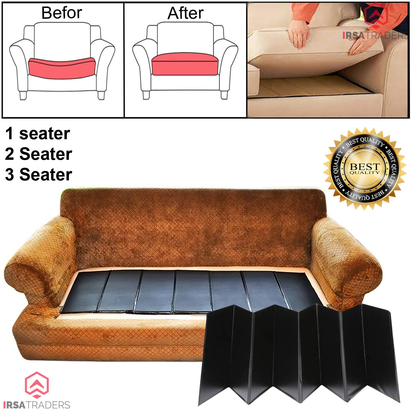 Sofa Seat Armchair Rejuvenator Sagging Saver Chair Boards Support 1, 2 ...