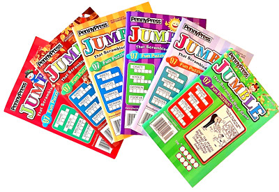 NEW Lot 6 Penny Press Dell Jumble Word Scramble Puzzle Books 97 Puzzles ...