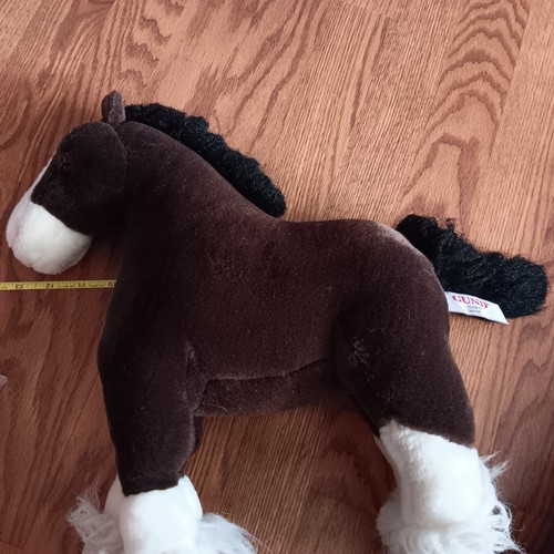 Vintage Gund 15" Clydesdale Horse Clyde 42985 Brown Stuffed Animal ...