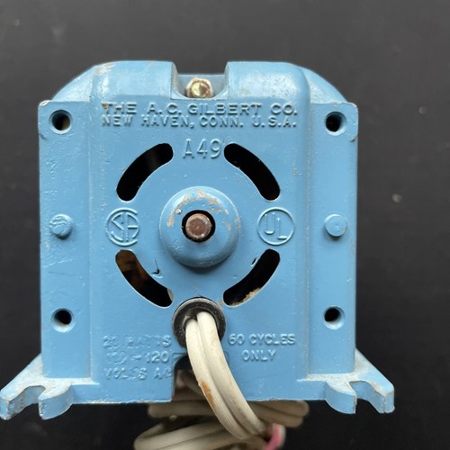 Vintage 1950's AC Gilbert Erector Set A-49 Blue Electric Motor Tested ...