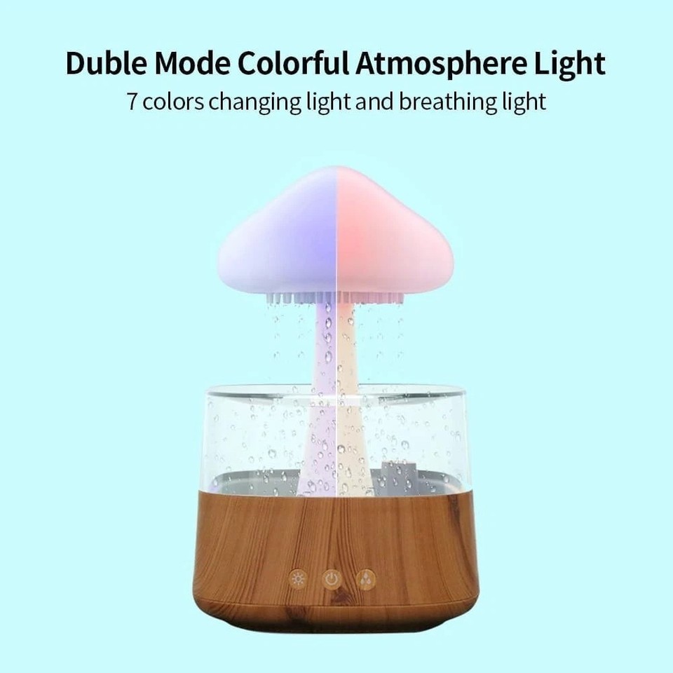 Rain Diffuser Cloud Humidifier 450ML Diffuser Water Drip Lamp ...