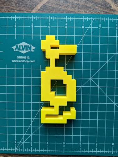 Atari Adventure dragon video game character 3D printed shelf desk logo ...