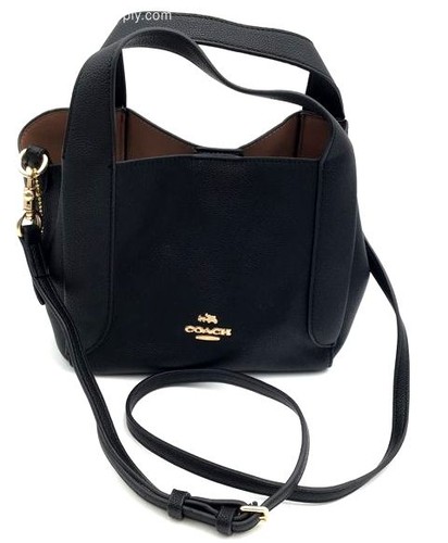Coach Black Pebbled Leather 'Hadley' Hobo Bag (+COA) | eBay