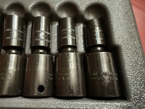 NEW Snap On 7 pc 3/8" Drive 6-Point Metric Swivel Socket Set Semi-deep ...