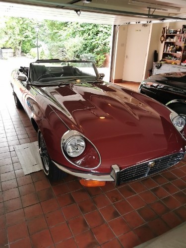 Jaguar V12 Roadster 1973 Regency Red, Absolutely Original Body, Never ...