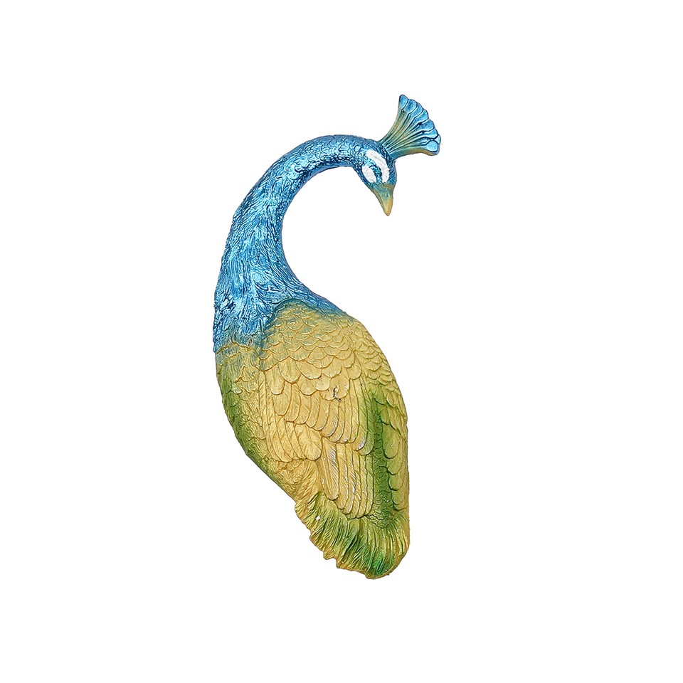 LED Luxury Peacock Modern Metal Wall Clock 26" Living Room wall Watch ...