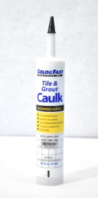 ColorFast Tile & Grout Caulk Siliconized Acrylic 10.3 oz Arctic White ...