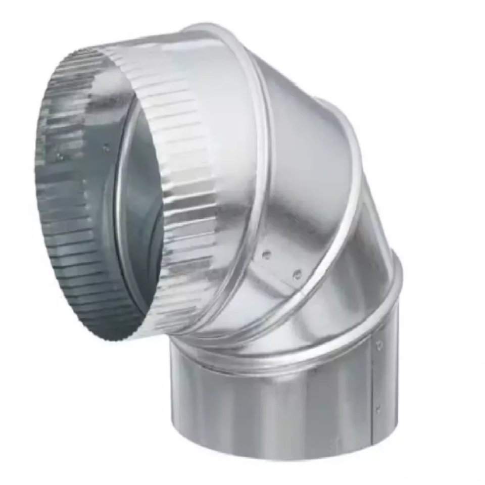 6 Inch 90 Degree Round Adjustable HVAC Duct Elbow Galvanized Steel | eBay
