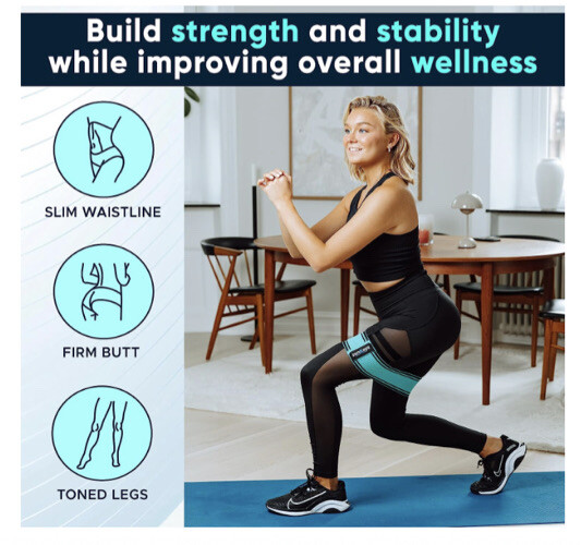 ZenKeyz Resistance Hip Bands for Workout - Resistance Loop Band Yellow ...