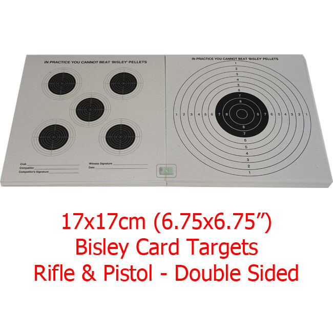 Bisley 17cm (6.75") Card Airgun Targets Air Rifle Pistol Hunting ...