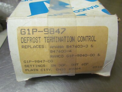 New Old Stock Ranco G1P-9847 Defrost Termination Control Replaces Amana ...