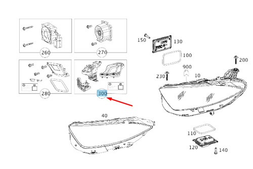 NUEVO KIT DE REPARACIÓN DE FAROS DELANTEROS DERECHOS MERCEDES-BENZ CLS ...