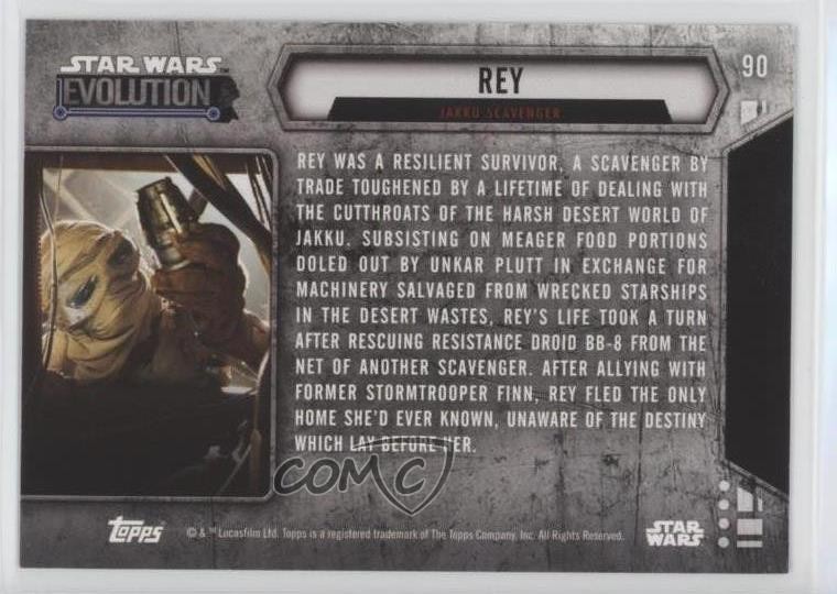 2016 Topps Star Wars Evolution Purple Lightsaber Rey Jakku Scavenger ...