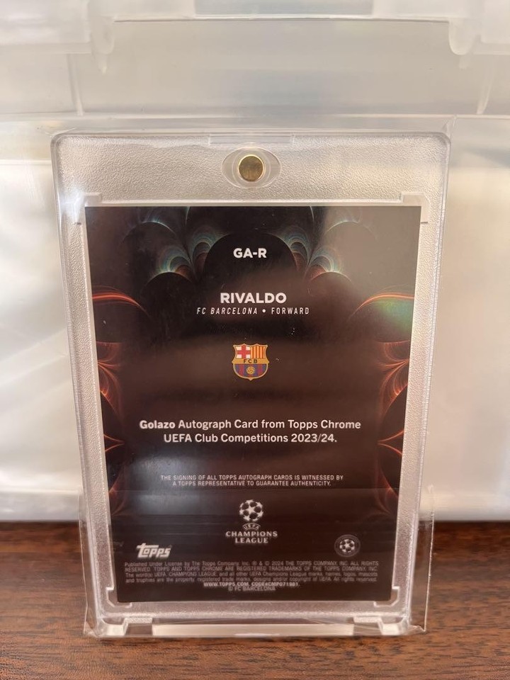 Topps Rivaldo Golazo Autograph Card FC Barcelona UEFA Chrome 2023/24 | eBay