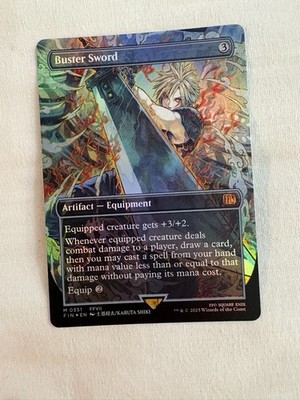 Buster Sword (Borderless) Final Fantasy Foil mtg #351 | eBay