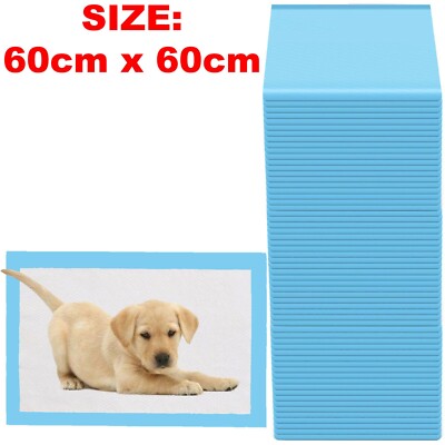 100 LARGE PUPPY TRAINING TRAINER PADS TOILET PEE WEE POO DOG CAT MATS ...