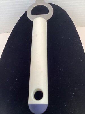 Tupperware Vintage Bottle Opener White with Dark Blue Tip #3195 | eBay