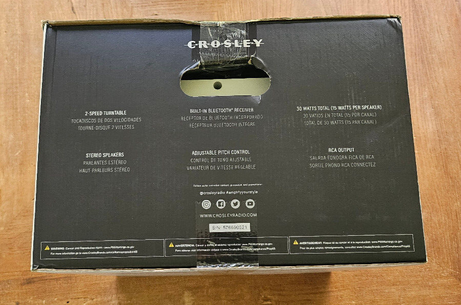 Crosley Bluetooth Turntable System with Speakers, T150C-WH, White | eBay