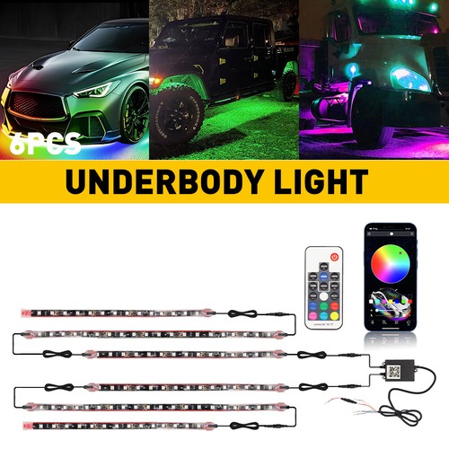 6 Pods Color Dream RGB LED Rock Lights For Jeep Off-Road Truck ...