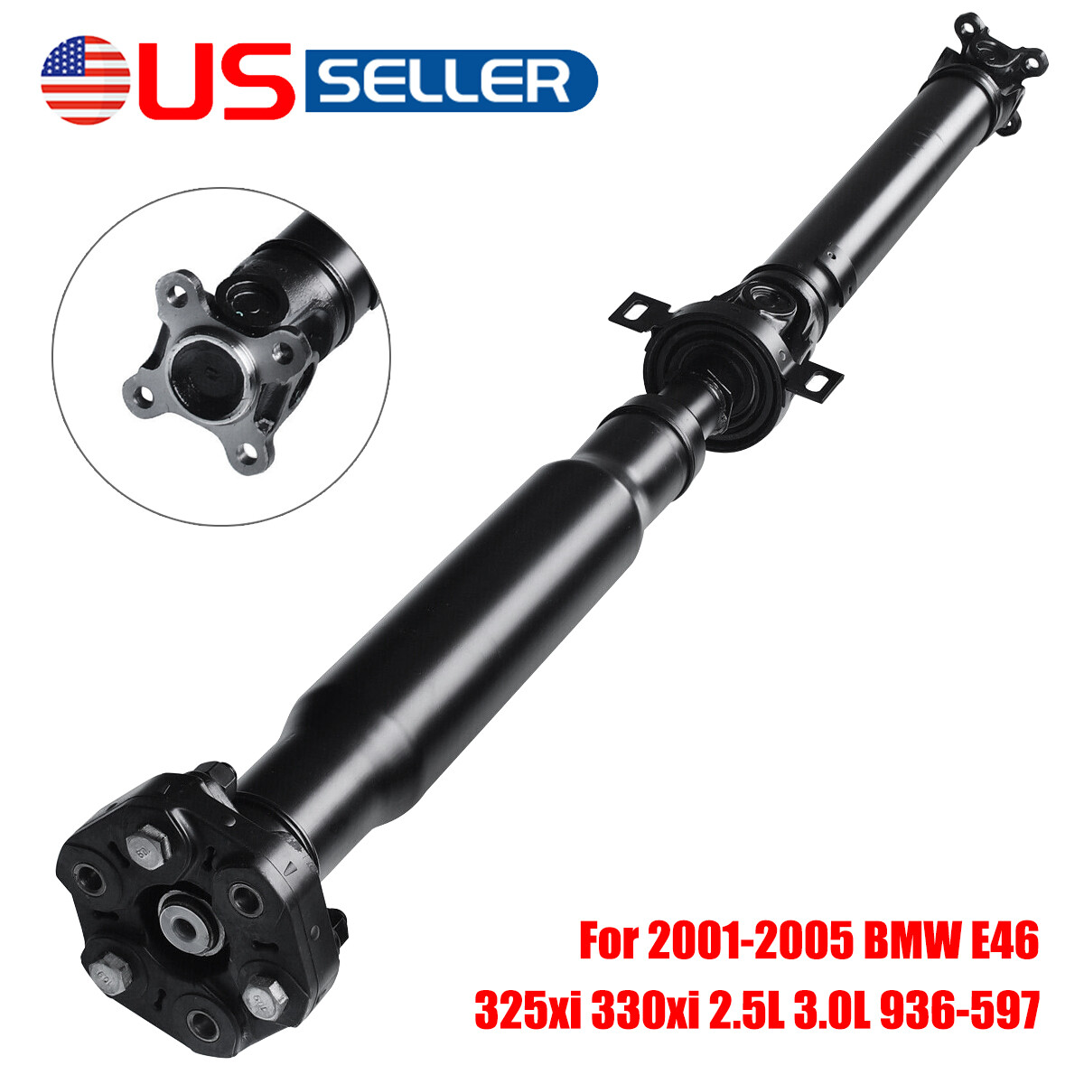 Rear Drive Shaft Assembly Driveshaft For 2001-2005 BMW E46 325xi 2.5L ...