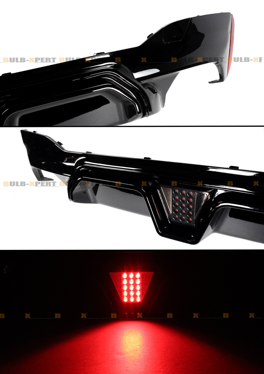 CS Style Smoke Lens LED Gloss Black Rear Diffuser For 17-23 BMW G30 5 ...