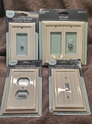 Hampton Bay Cottage - WHITE FINISH - Outlet Covers, Toggle Or Rocker ...