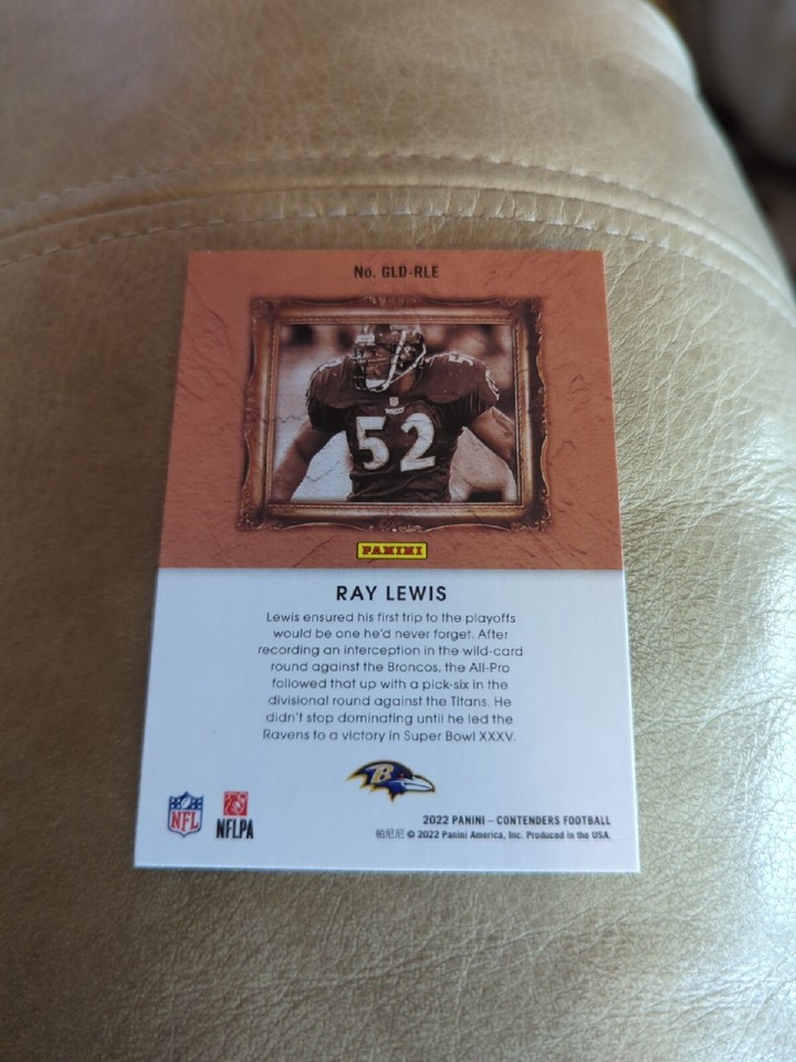 RAY LEWIS 2022 Panini Contenders Gladiators #GLD-RLE Baltimore Ravens ...