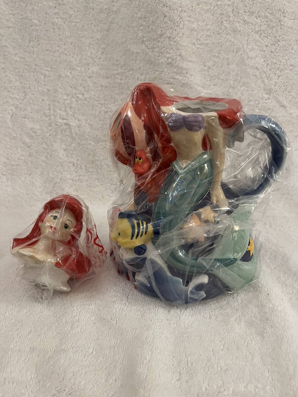 NEW Disney Ariel The Little Mermaid Teapot Sebastian Flounder Ceramic ...