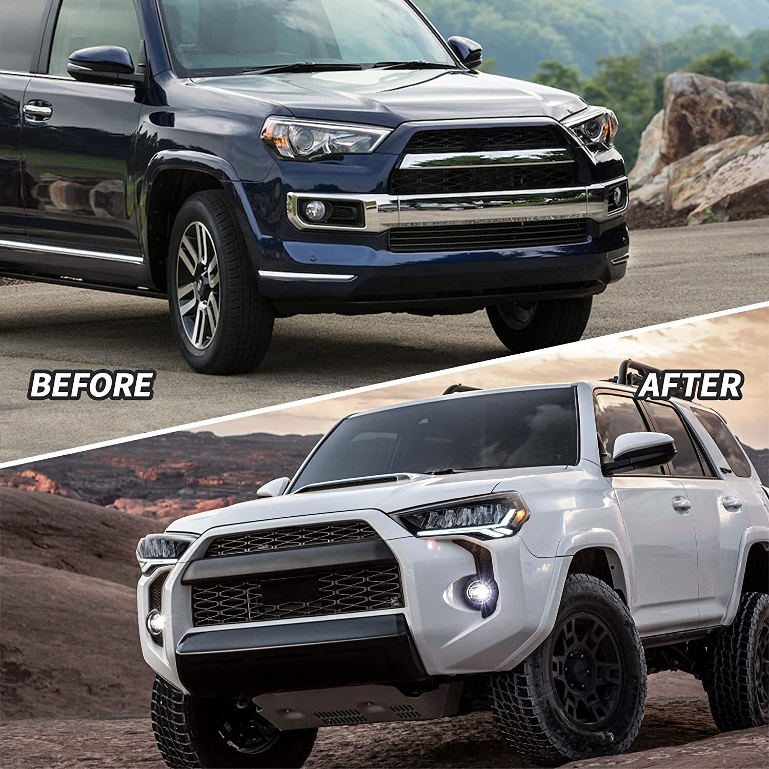 Full LED Headlights+Tail Lights W/Startup Animation For Toyota 4Runner ...
