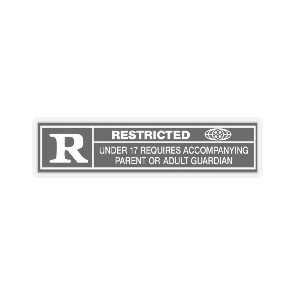 Rating Rated R Traditional Logo Adult Supervision Advisory Label ...