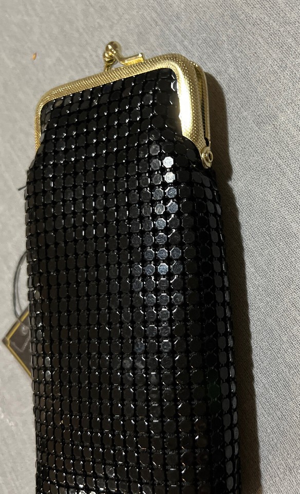 Vintage Y&S Black Mesh Cigarette Case Coin Purse GoldTone Ball Clasp | eBay