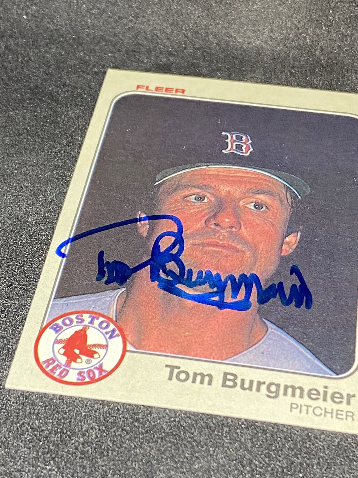 Tom Burgmeier 1983 Fleer #180 Boston Red Sox Royals Signed Auto ...