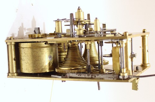 Antique 18th century heavy double fusee & twin barrel quality Clock ...