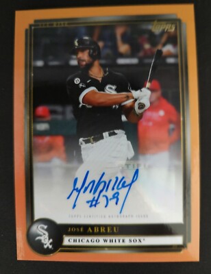 2022 Topps X Aaron Judge Jose Abreu Auto SSP Orange Parallel (4/5) Sox ...