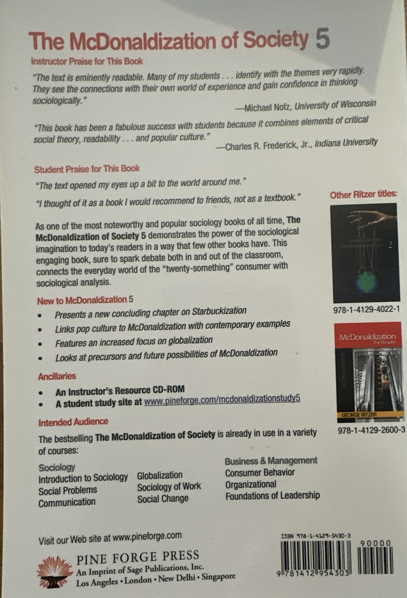 George Ritzer Mcdonaldization Quotes