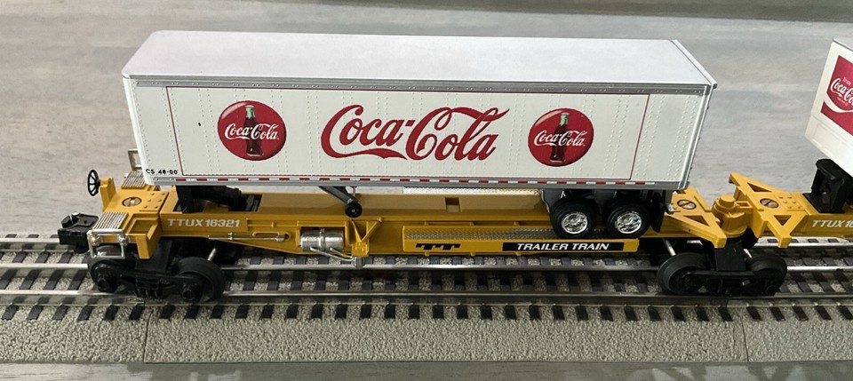LIONEL TTUX SPINE CAR SET O GAUGE INTERMODAL w/ “COCA-COLA” TRAILERS | eBay