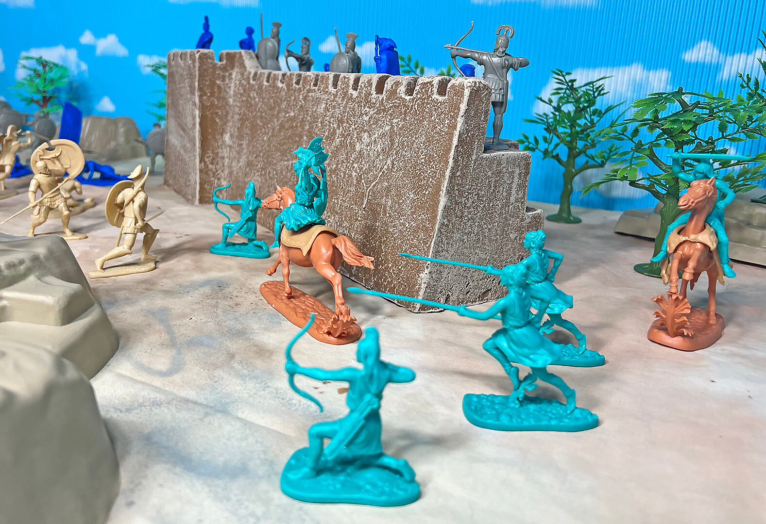 Deluxe Trojan War Playset - 60mm unpainted plastic toy soldiers ...
