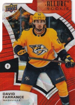 🏒 21-22 UPPER DECK ALLURE ORANGE SLICE - DAVID FARRANCE RC #136 ...