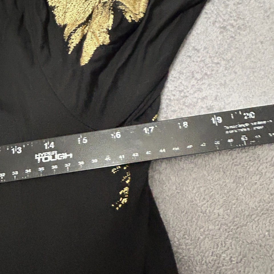 Rubber Ducky Women's Medium Black & Gold Floral Wrap Robe Cardigan | eBay