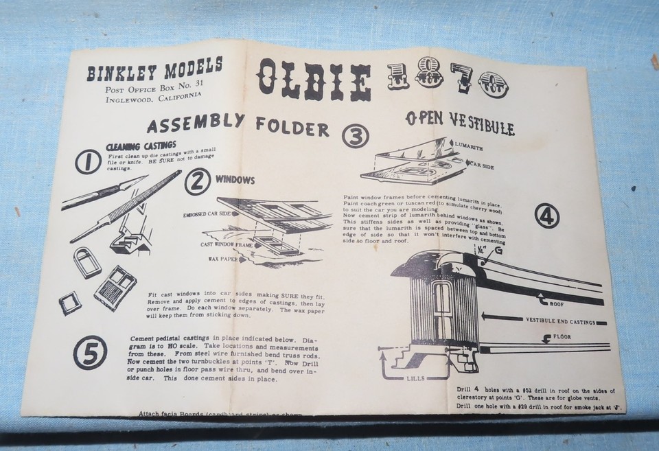 HO Binkley Models 1870 Baggage Mail Car Kit - Craftsman Kit | eBay