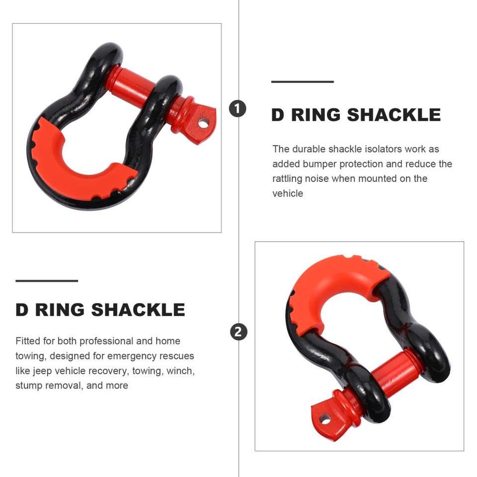 D-Ring Shackle Steel Clevis Shackles for Off-Road Towing Vehicle ...