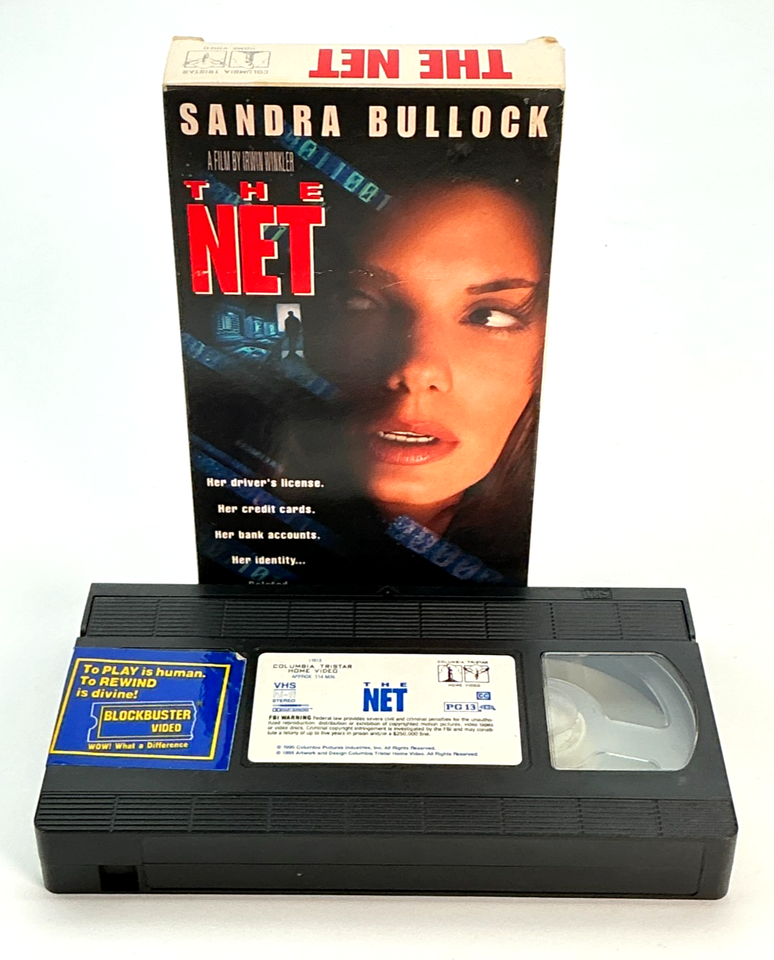 The Net (VHS, 1996, Closed Captioned) Sandra Bullock Suspense | eBay