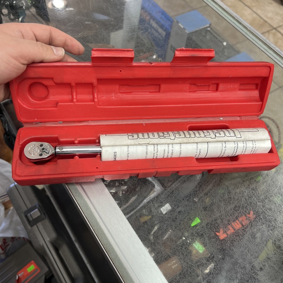 SNAP-ON QC2R200 3/8" DRIVE SAE ADJ. CLICK RATCHET TORQUE WRENCH (40-200 ...